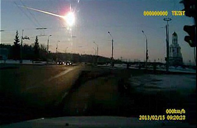 Exploding meteor over Russia