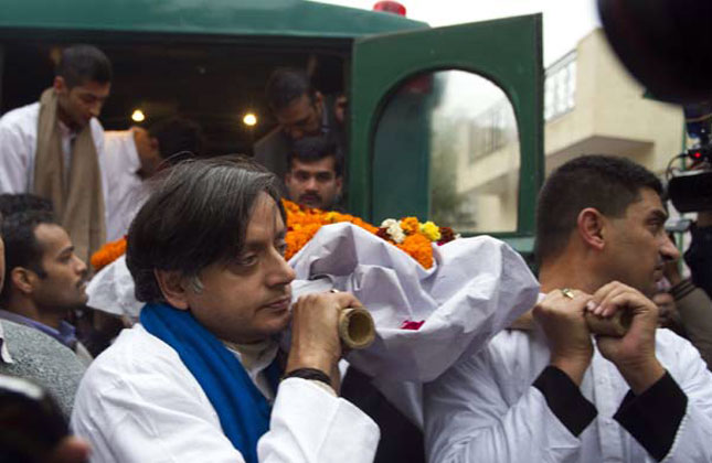 Last journey of Shahi Tharoor's wife Sunanda Pushkar
