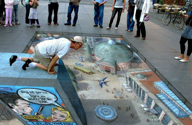 Watch stunning 3D pavement drawings