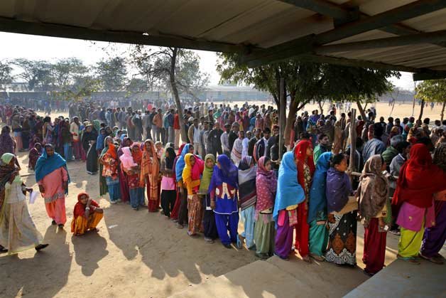 Delhi polls 2015: Voters flock polling booths